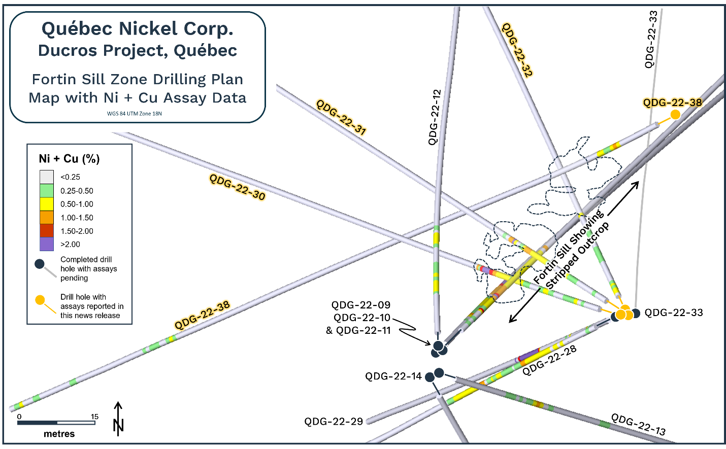 Québec Nickel Reports New High-Grade Assay Results From Fortin Sill ...